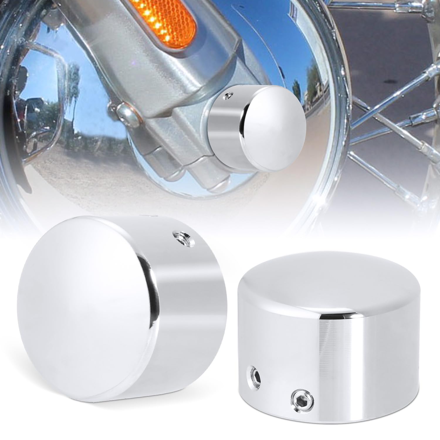 Mua AILMOTO Axle Nut Covers, Front Axle Caps Chrome Compatible for ...