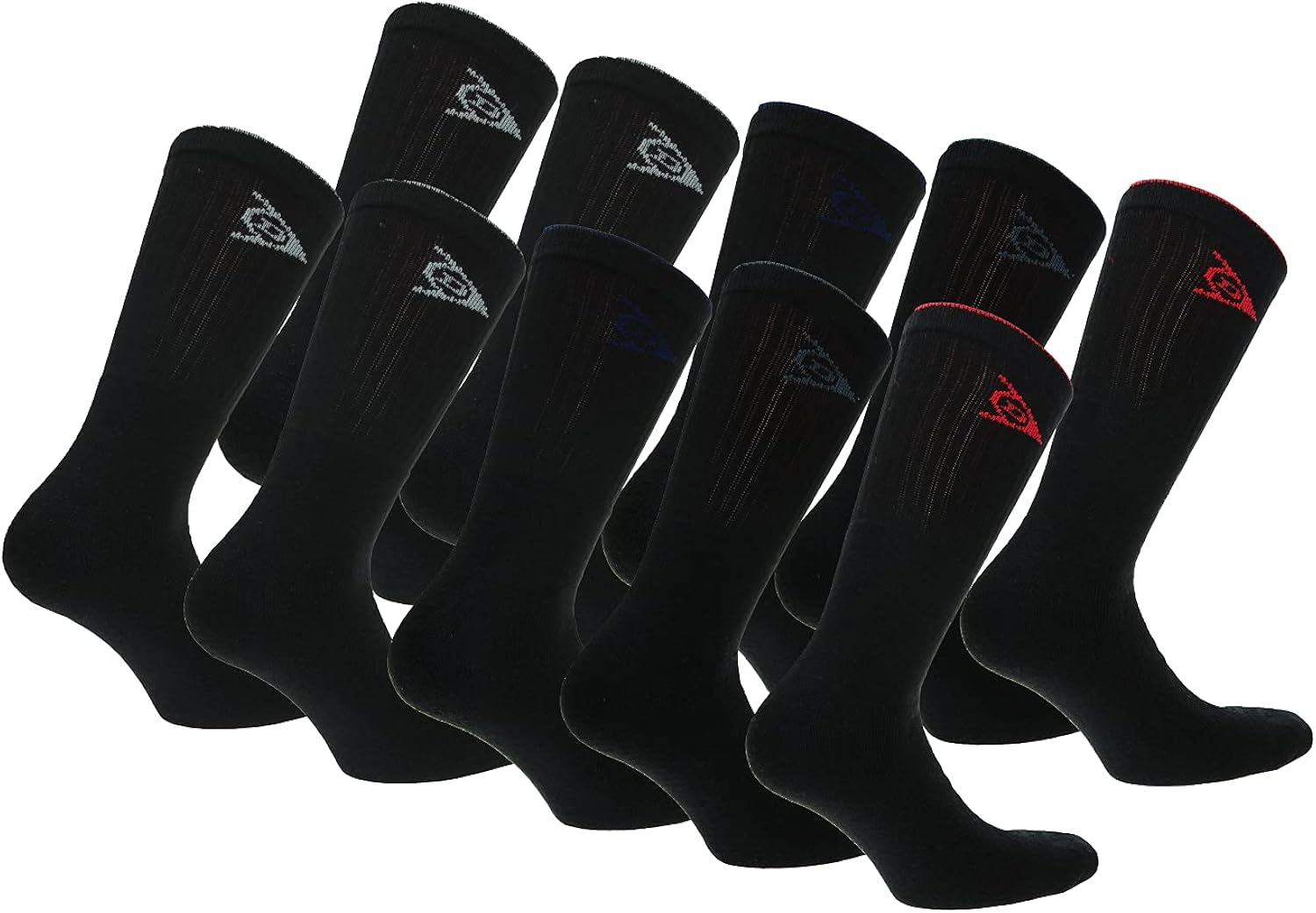 Dunlop 10 pairs of sport socks, mid-calf height, terry foot, excellent ...