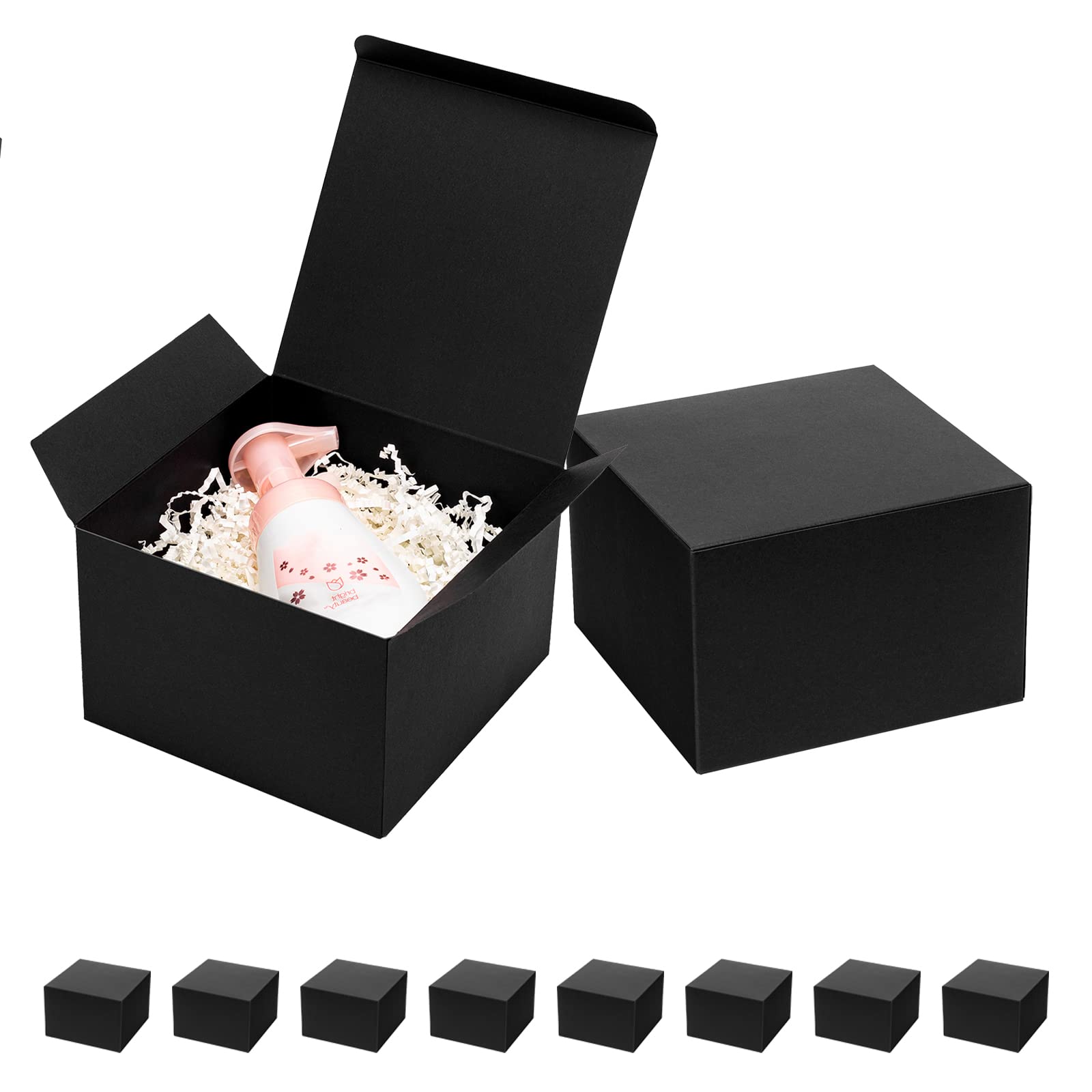 Mua Mcfleet Black Gift Boxes with Lids 6x6x4 Inches 10 Pack Groomsmen ...