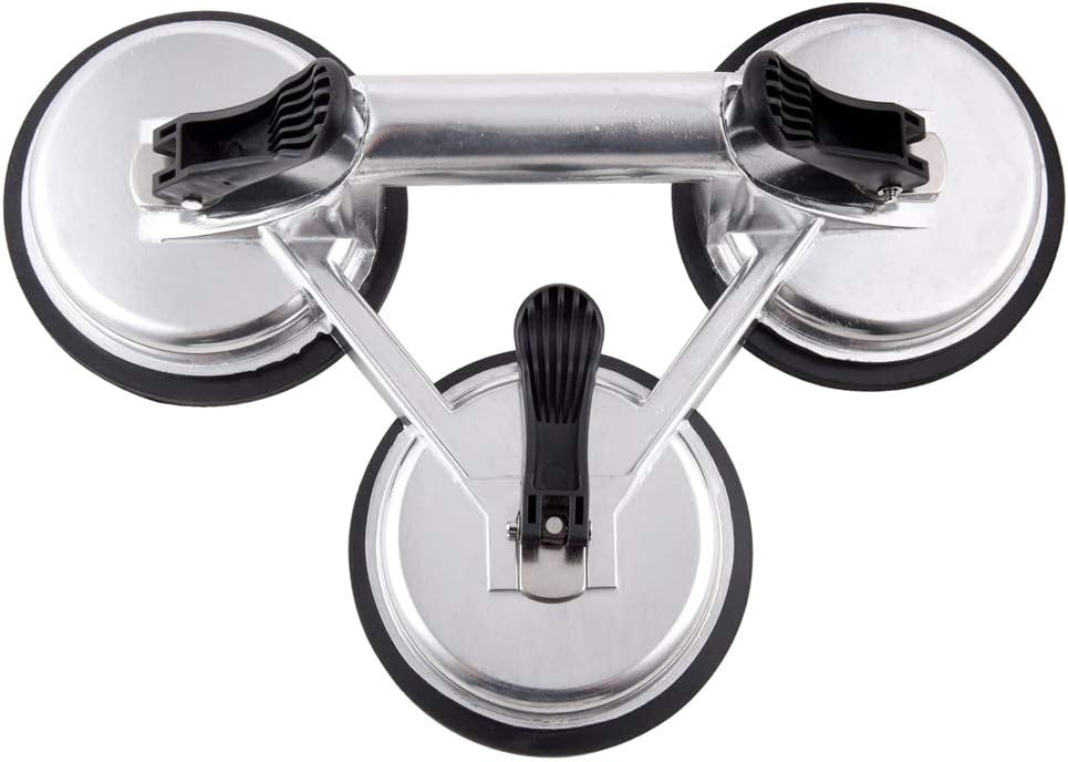 IMT Triple Suction Cup Glass Lifter, Aluminum 3 Plates Hand Suction ...