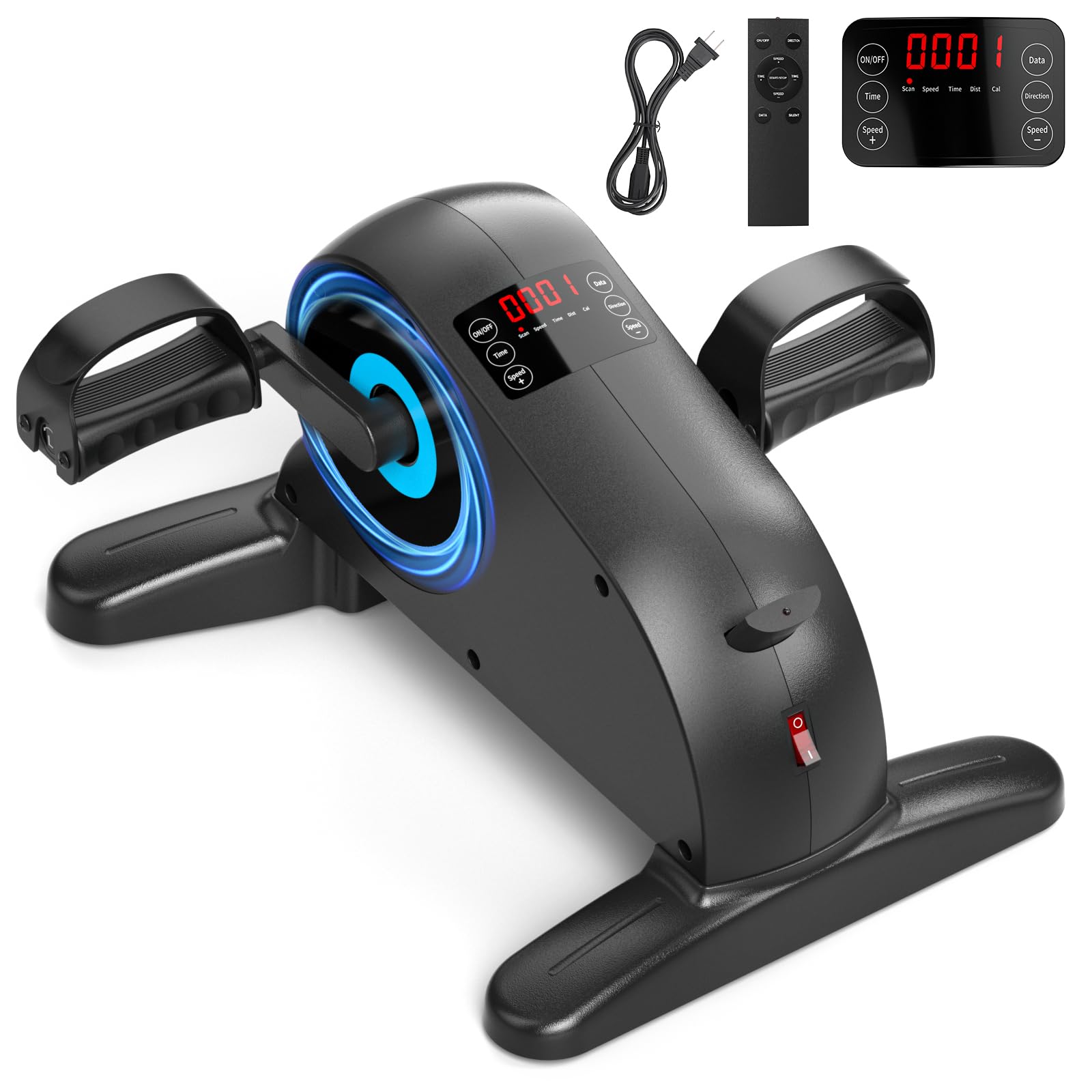 Motorized Under Desk Bike Pedal Exerciser, LUBBYGIM Electric Mini ...