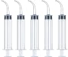Wisdom Teeth Syringe, 5 Pack Irrigation Dental Syringes with Curved Tip ...