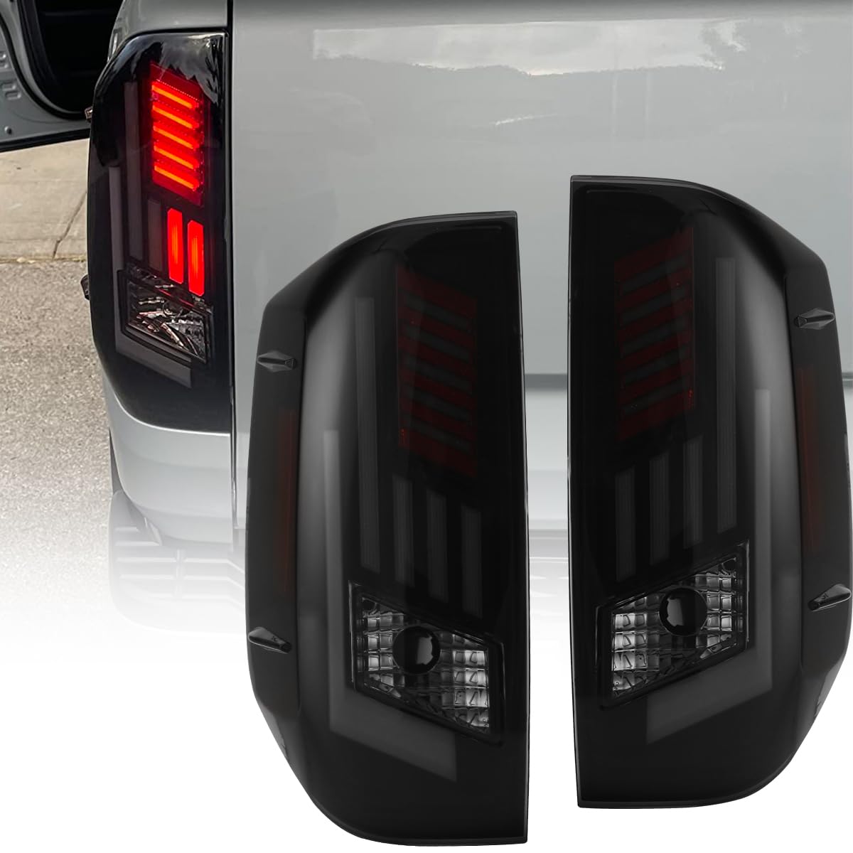 Nixon Offroad LED Tail Light Assembly for 2014-2021 Toyota Tundra, 3D ...