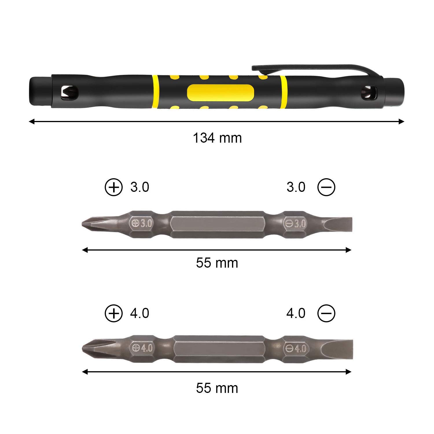 Mua 8 Pieces 4 in 1 Pocket Screwdriver Pen Screwdriver Portable ...