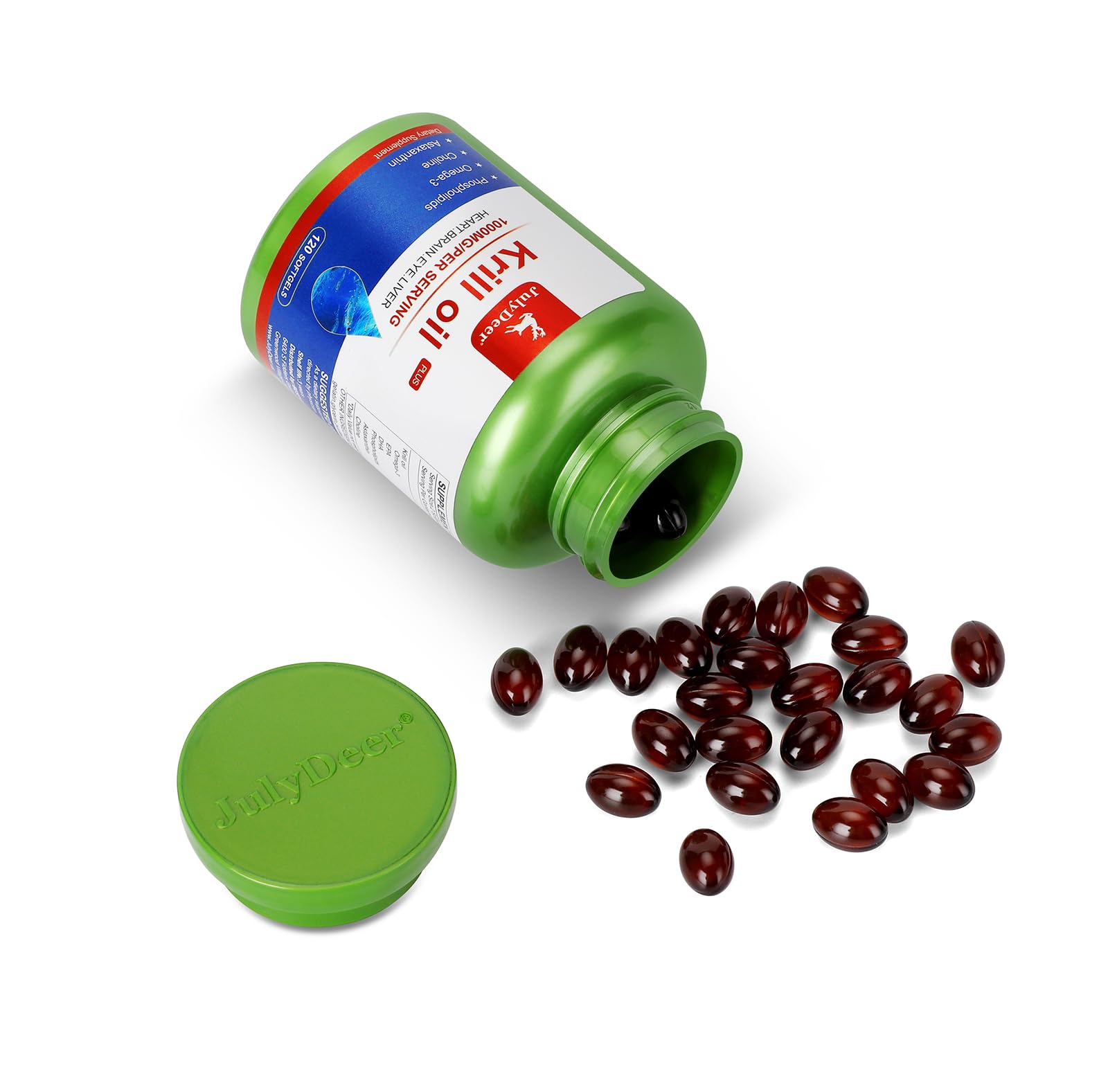 Mua JulyDeer Krill Oil 1000 mg with Omega-3s EPA, DHA, Astaxanthin and ...