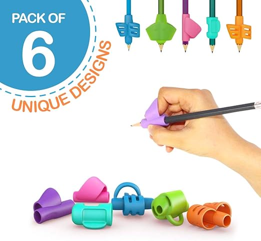 Stylo [6-pack] Pencil Grips for Children, Pencil Grips Multi-colour ...