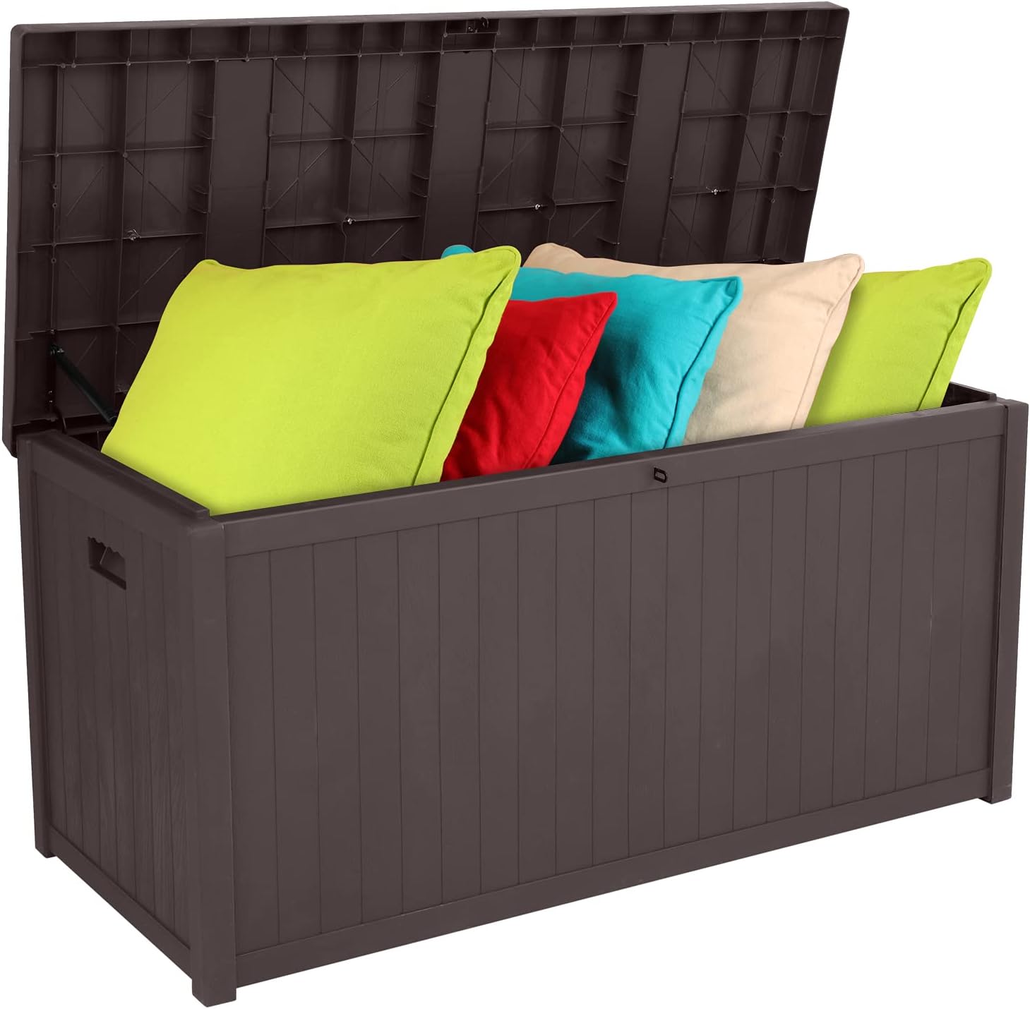 Patio Storage Box Outdoor Deck Box, 120 Gallon Small Garden Storage Box ...