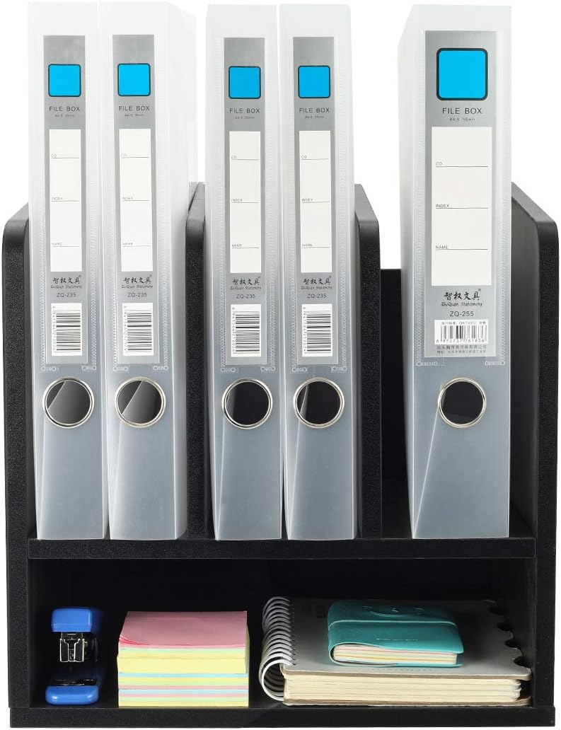 EasyPAG Wood Desktop A4 File Holder Folder Organiser Magazine Storage ...