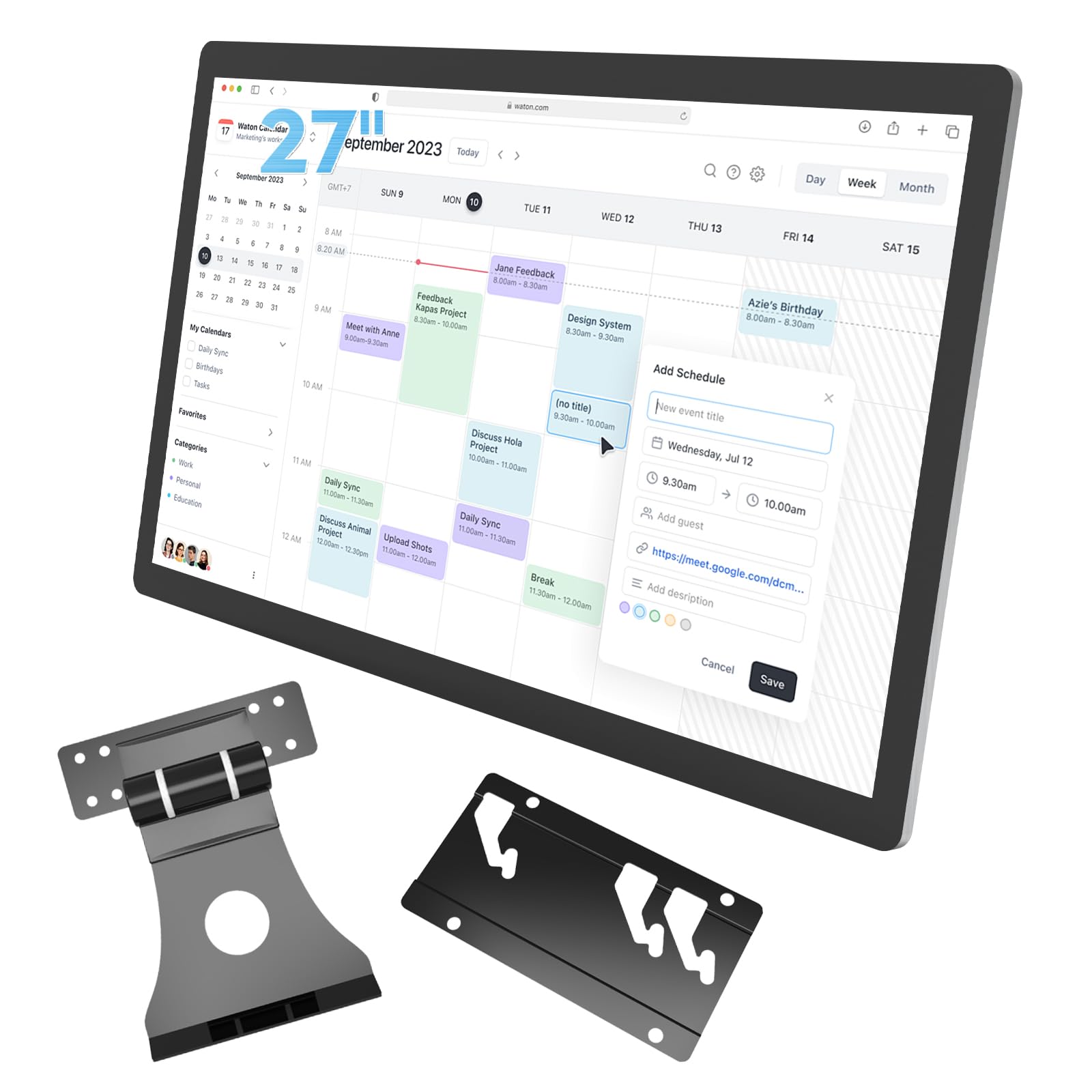 Touchscreen Digital Calendar: 27 inches Touchscreen Digital Calendar Wall Planners, Smart ...