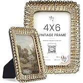 Amazon.com - 97 Decor Gold Vintage Picture Frames 4x6 - Small Antique ...