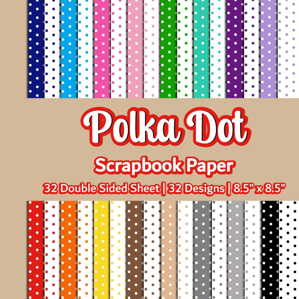Mua Polka Dot Scrapbook Paper: Colorful Red Blue Green Yellow Dot ...