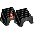 Amazon.com : 1InTheOffice Plastic Incline Desktop File Sorter, 5 ...
