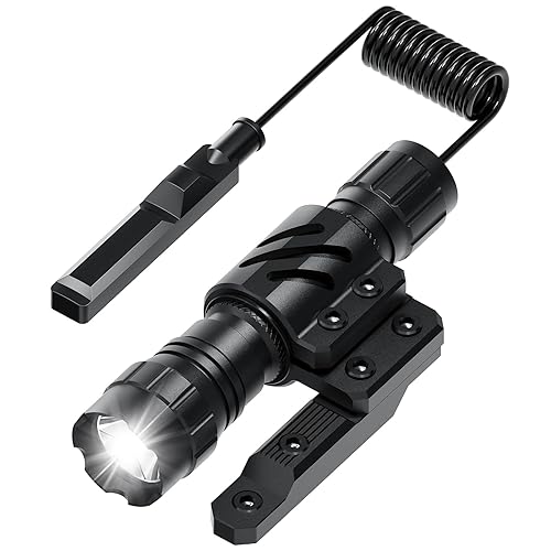 Feyachi Tactical Flashlight, Ultra Bright 1200 Lumens Rifle Light ...