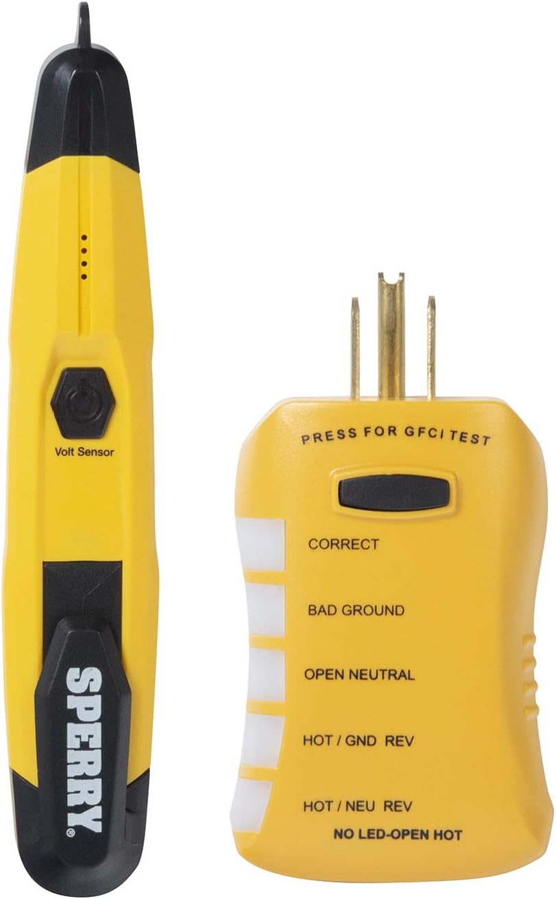 Sperry Instruments ESK2 Non-Contact Voltage Detector and GFCI Outlet ...