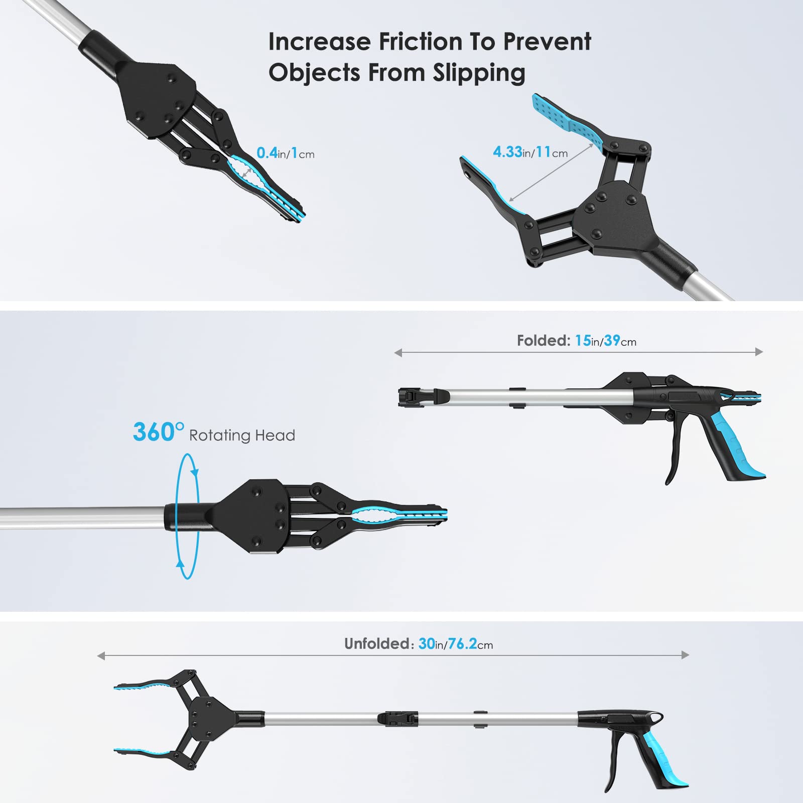 Mua GISUNG Grabber Reacher Tool, 30" Foldable Grabbers for Elderly with ...