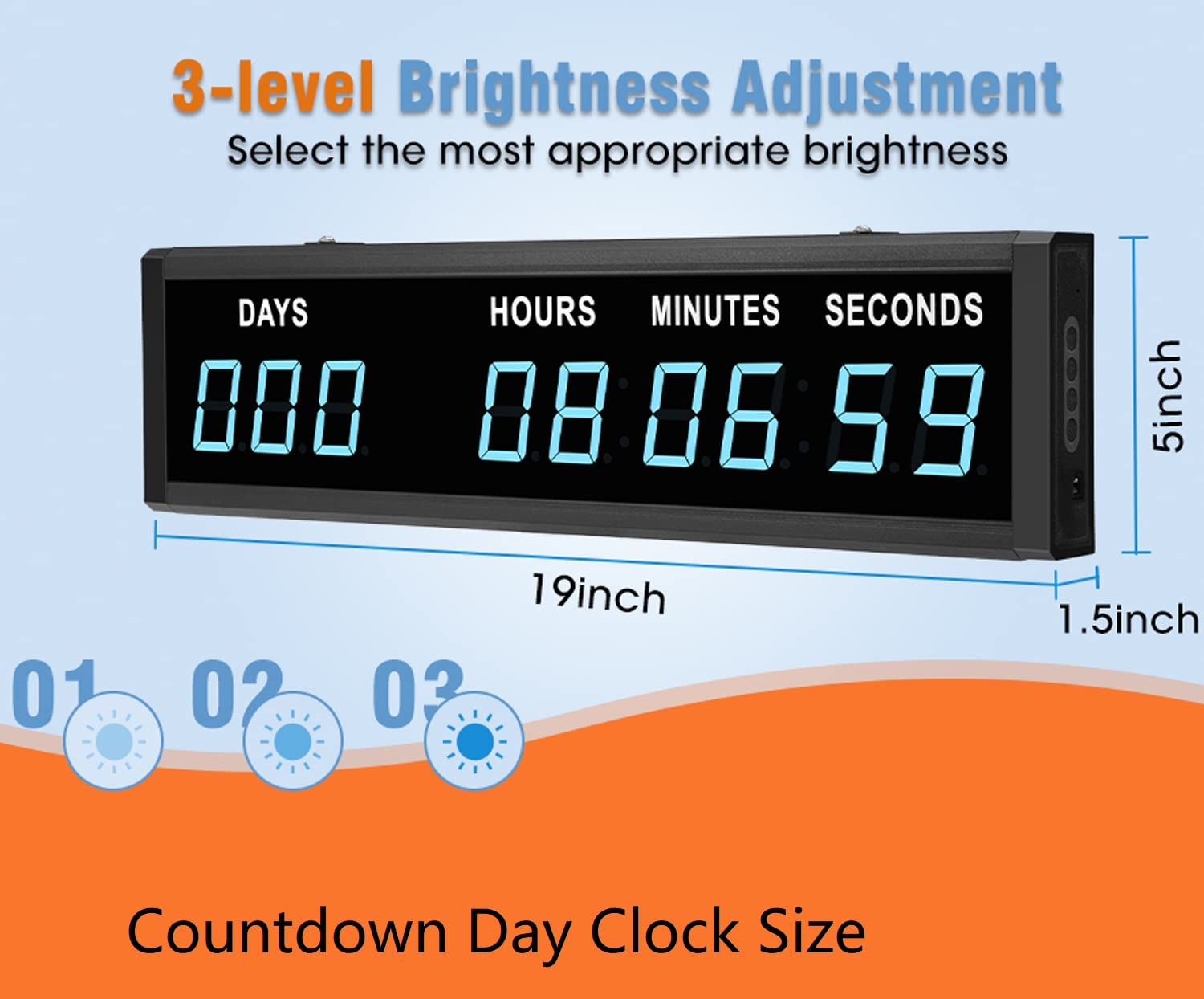 Mua Blue 1.8" 9Digits Large LED Countdown Count Up Days Clock with ...