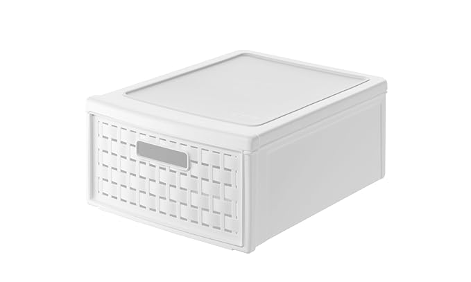 Rotho Country Storage Drawer Box Small, White, 35 x 26 x 14,5 cm ...