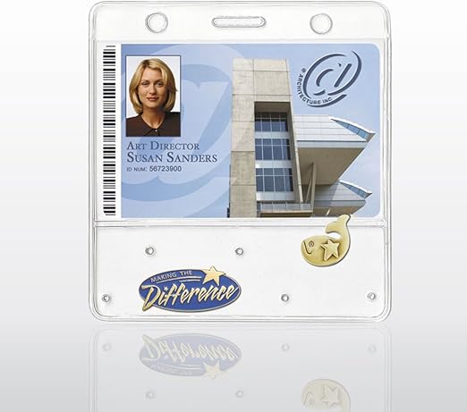 Amazon.com : Badge Holder - Lapel Pin Display - 3 3/4" x 2 5/8 ...