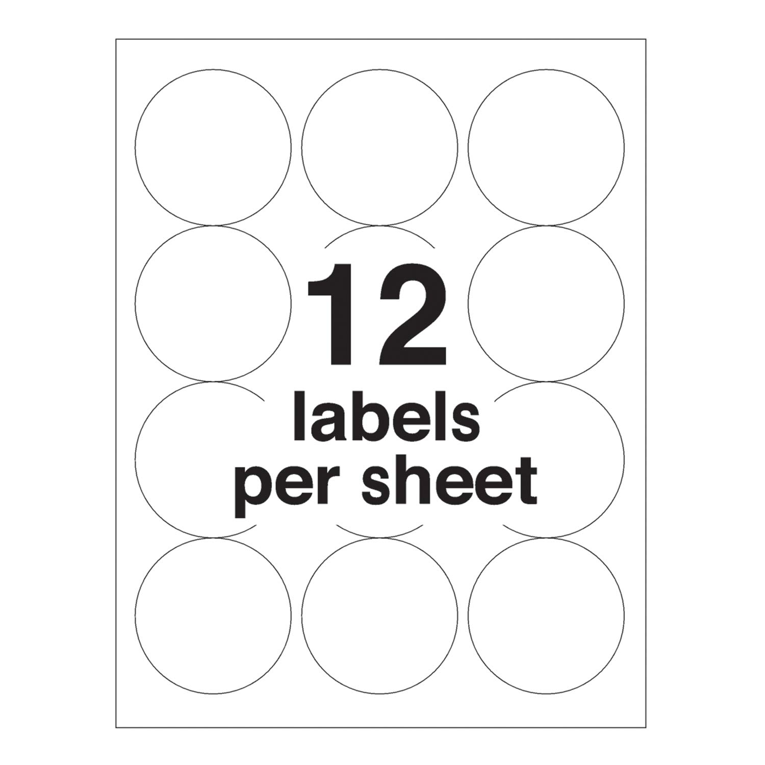 23 Inch Round Label Template