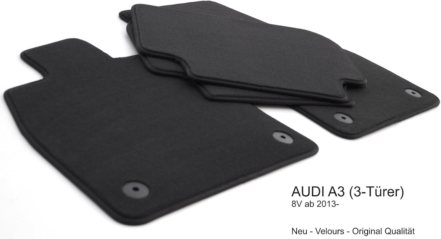 Amazon.fr : Tapis de sol pour audi a3 3 portes (8 v original qualité tapis velours tuning ...