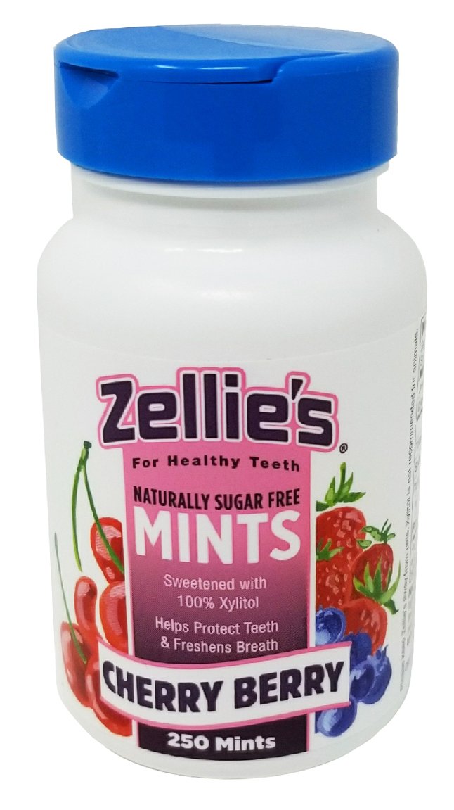 Amazon.com : ZELLIES XYLITOL MINTS COOL MINT- 1 bottle of 250 mints ...