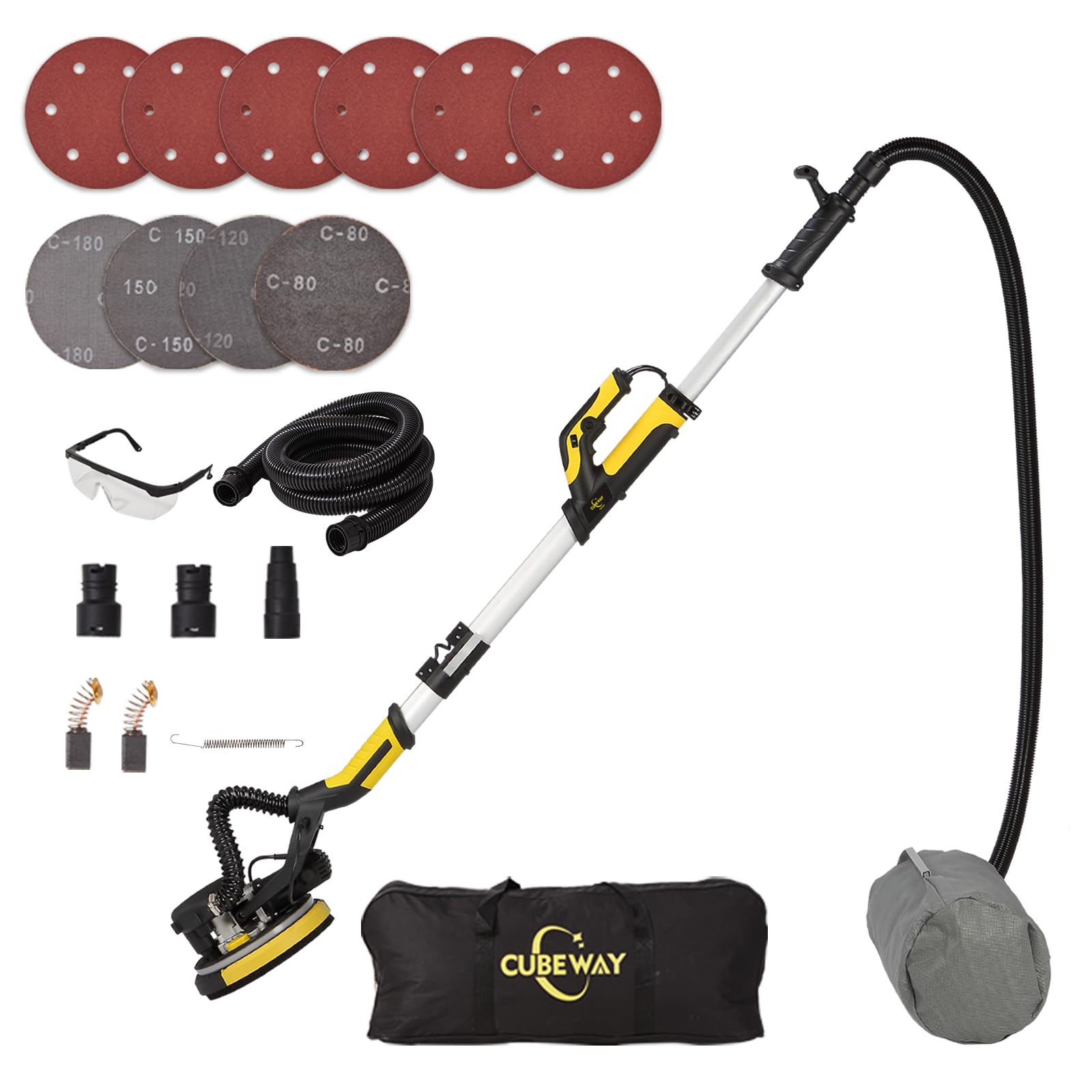 Drywall Sander with Vacuum Attachment, 780W 6.5A Popcorn Ceiling ...