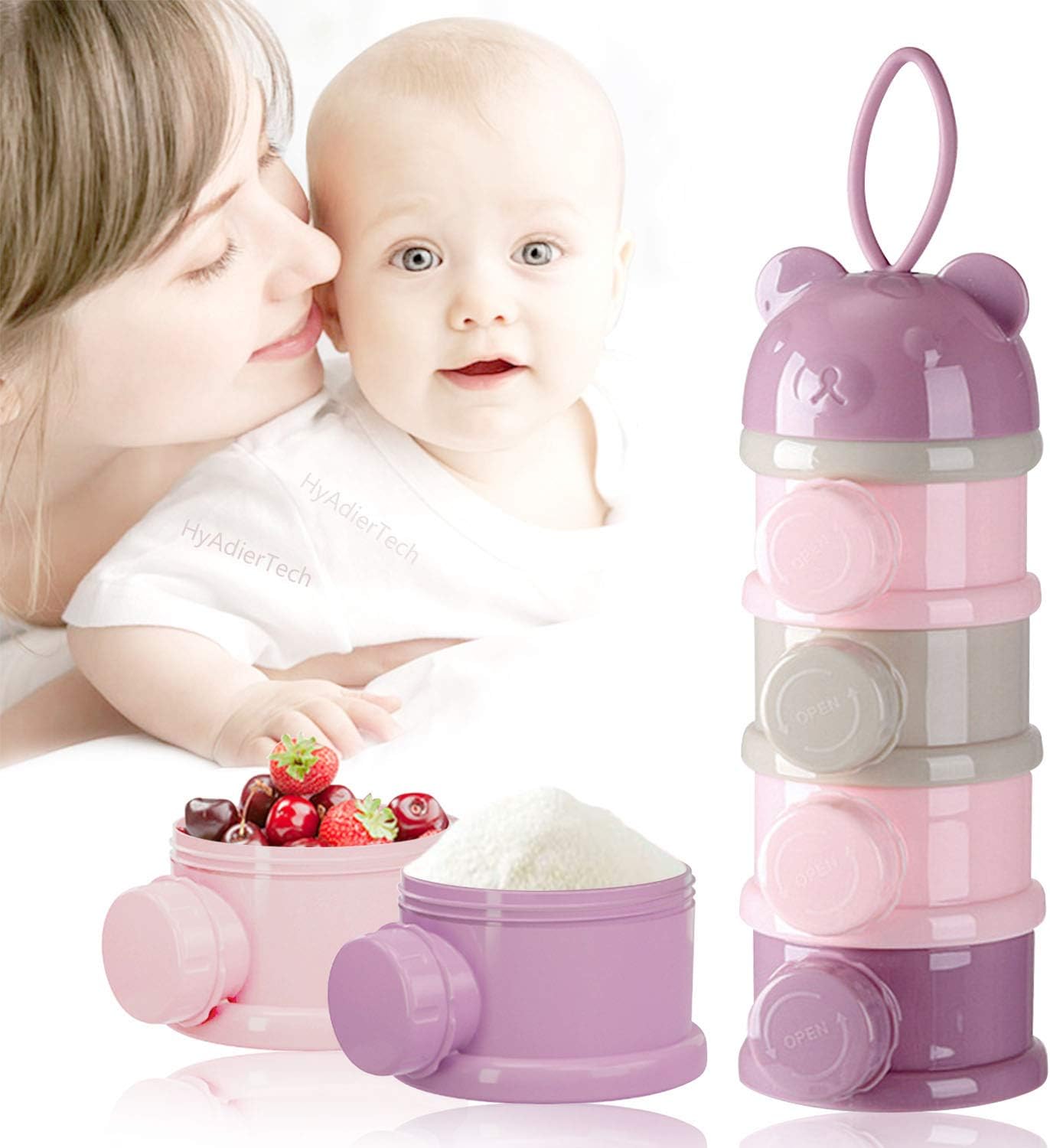 HyAdierTech Formula Milk Powder Dispenser, Baby Milk Powder Dispenser ...