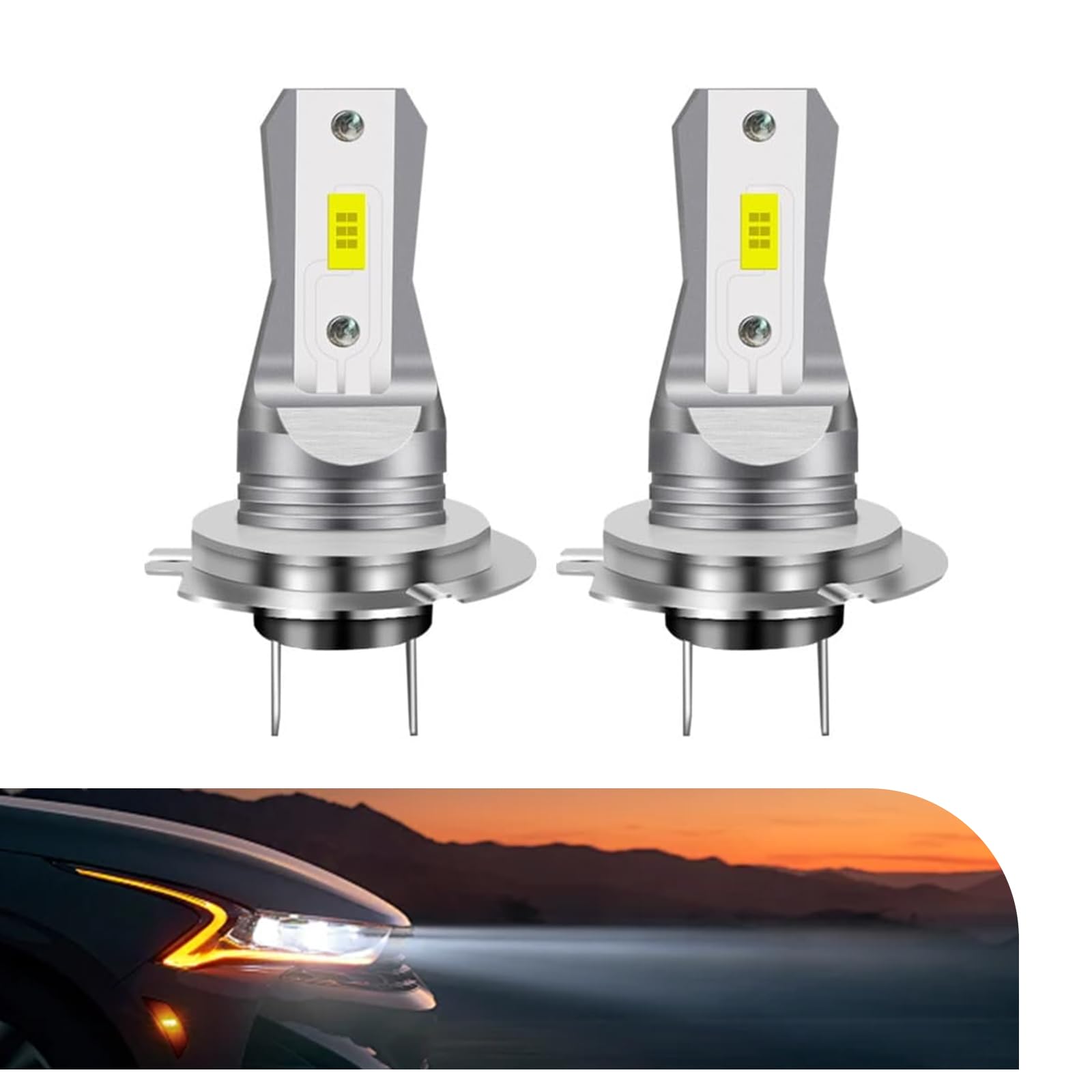 Mua Pack-2 Car H7 LED Front Rear Fog Light Bulbs, 6000K 1800LM 360 ...