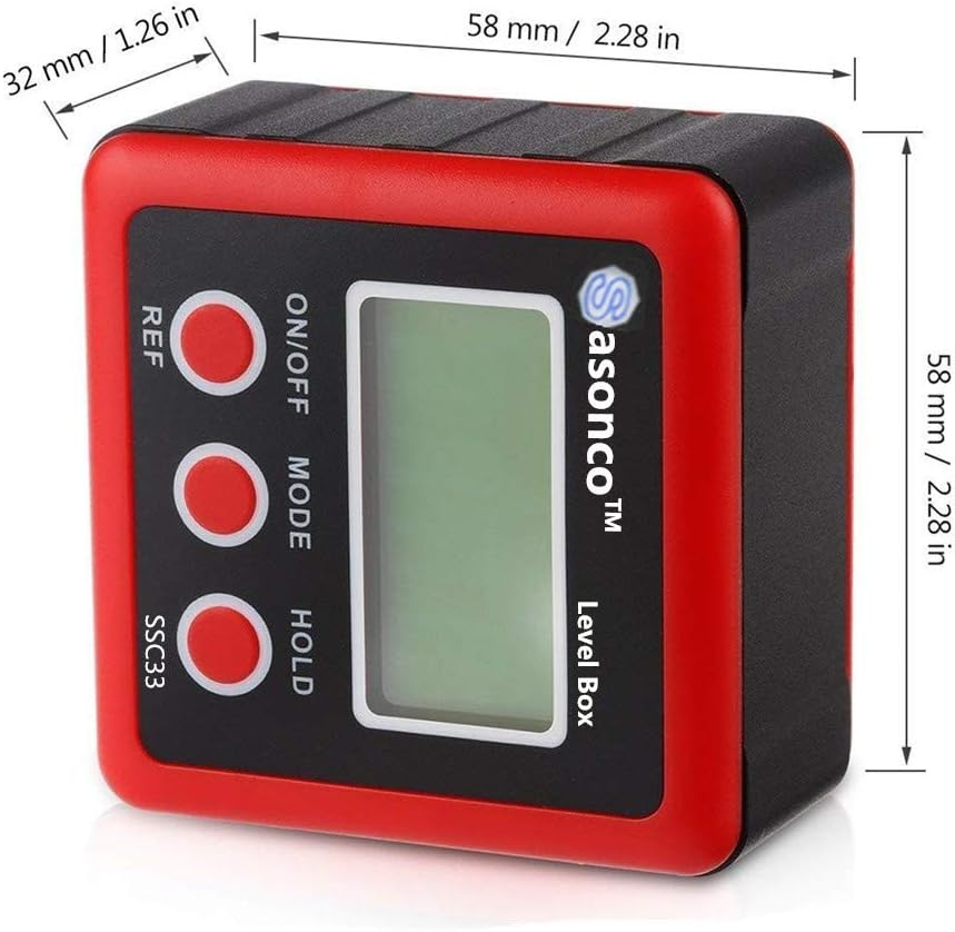 Sasonco Digital Spirit Level Protractor Inclinometer Gauge Precision ...