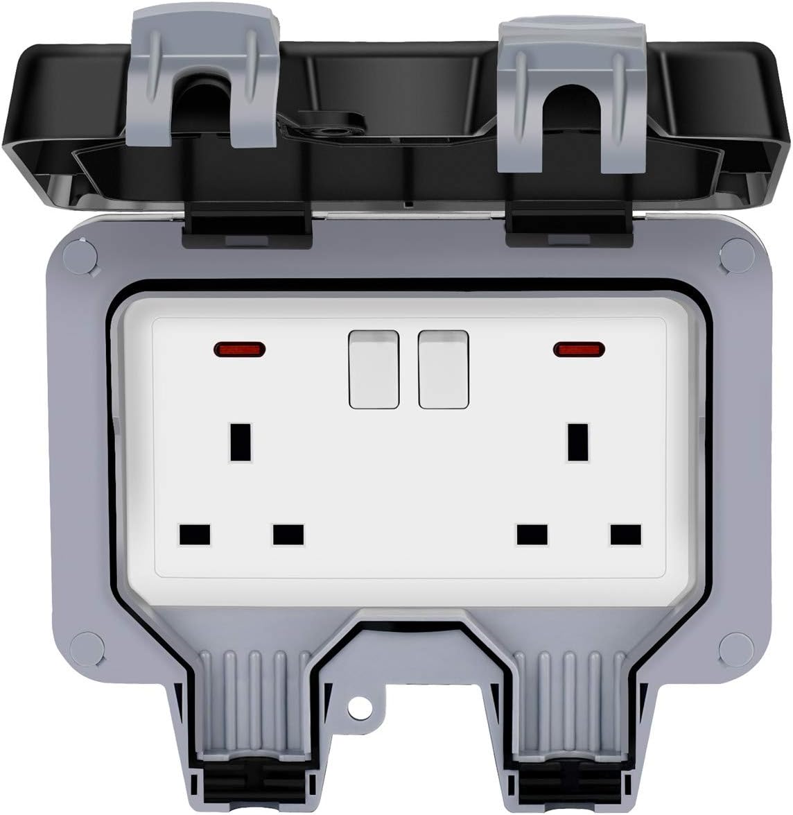 Youn-MXG Outdoor Sockets Weatherproof, Wall Electrical Outlets, 13A ...