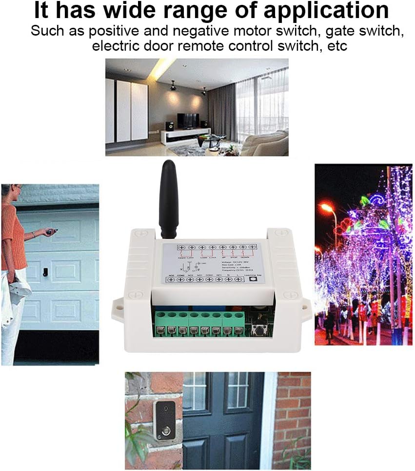 Garage Remote Control, 2CH Wireless Remote Control with Module Receiver ...