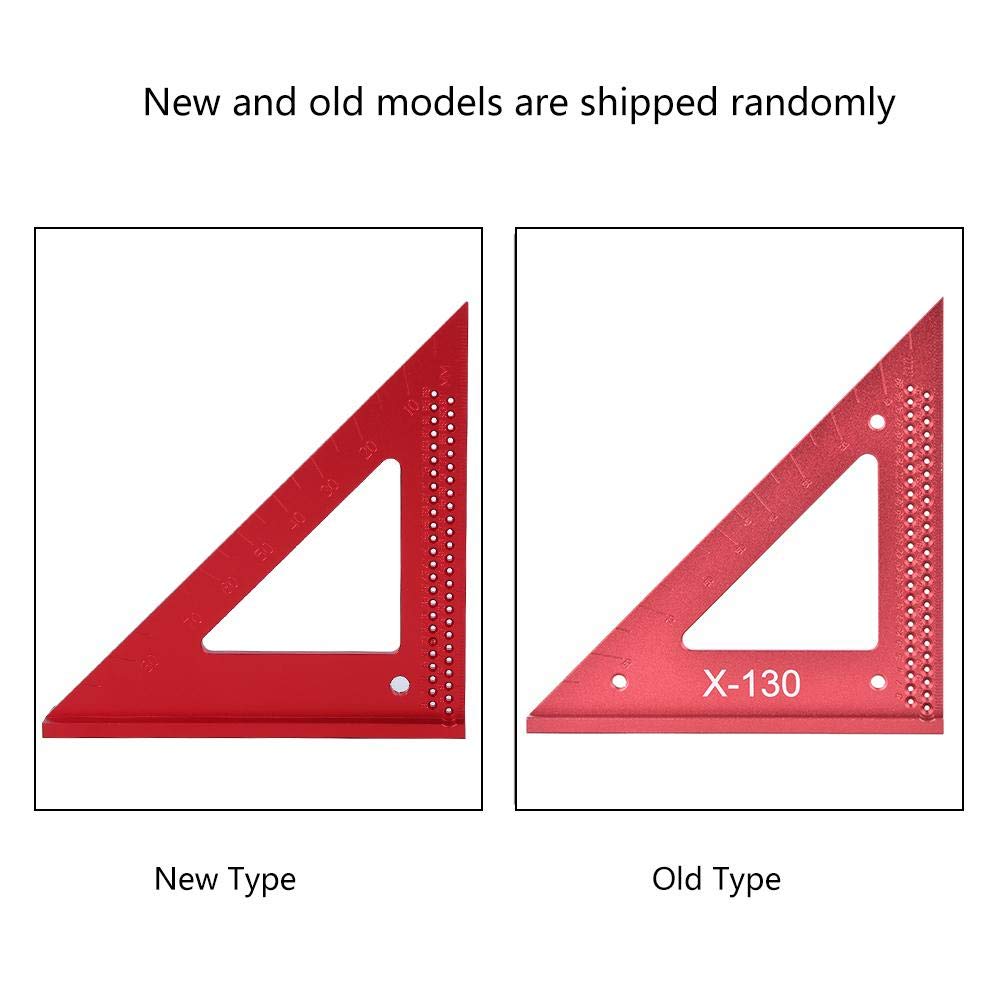 45/90 Degree Scribing Triangular Ruler, Red Triangle Measuring Ruler ...