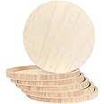 Amazon.com: 6 Pack 14 Inch Round Wood Canvas Panels Unfinished Wooden ...