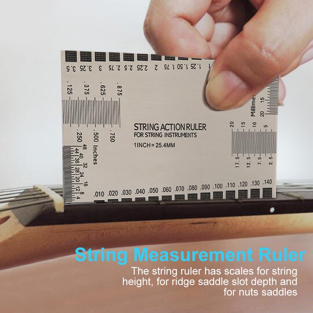 Drfeify Guitar Fret Ruler, Stainless Steel Guitar Silk Fingerboard ...