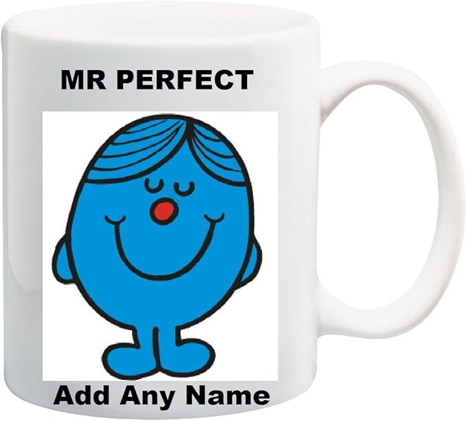 Personalised Mr Perfect Mug, Mr Men Mugs: Amazon.co.uk: Kitchen & Home