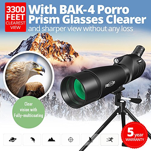 Heider PRO Zoom X1 Land Telescope/Spotting Scope - 3300 FEET - Want It All