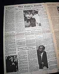 SHAH OF IRAN Emperor King Mohammad Reza Pahlavi DEATH W/Photos 1980 ...