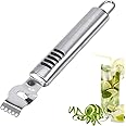 Amazon.com: Stainless Steel Lemon Zester Grater with Channel Knife Orange Citrus Peeler Lemon ...