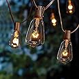 Amazon.com : SUNSGNE 10Ft Outdoor Patio String Lights with 11 Edison ...