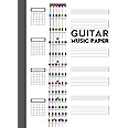 Music Paper - Guitar Tab Manuscript - Notebook for Guitarists: Standard ...