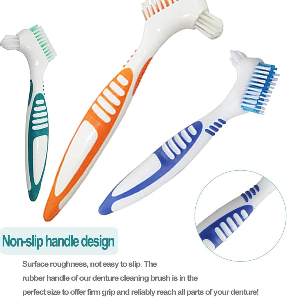 Denture Cleaning Brush Set, Hatisan Premium Hygiene Denture Cleaner Set ...