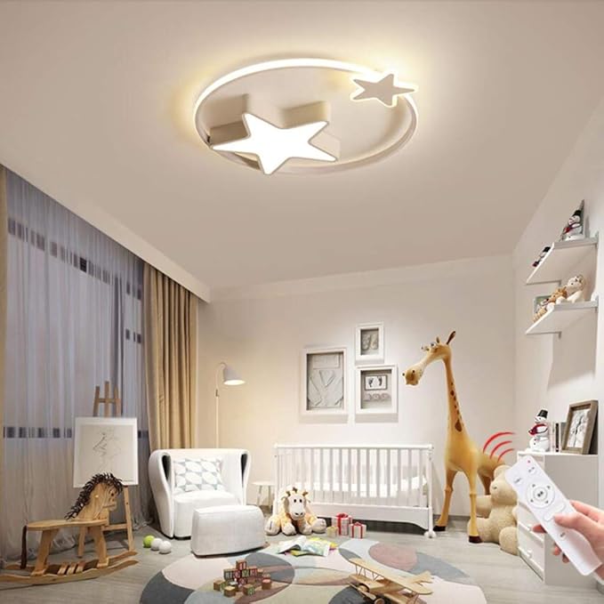 HIZH Lámpara de habitación para niños Star LED Lámpara moderna para ...