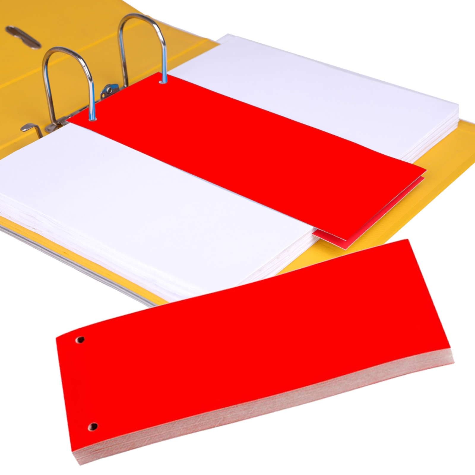 Buy 25 x Red Dividers 1/3 A4 Card for Ring Binders Lever Arch Folders ...