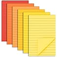 Amazon.com : EOOUT Lined Sticky Notes, 4x6 Inches, 6 Pads, Fresh Colors ...