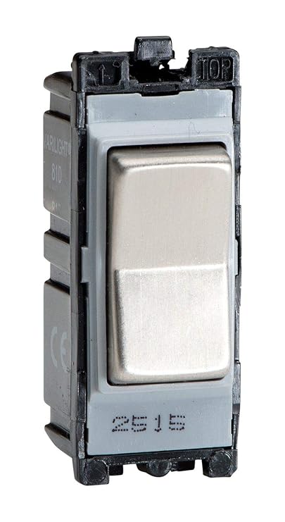 Varilight - Power Grid Brushed Steel 10 Amp 2 Way Retractive Switch ...