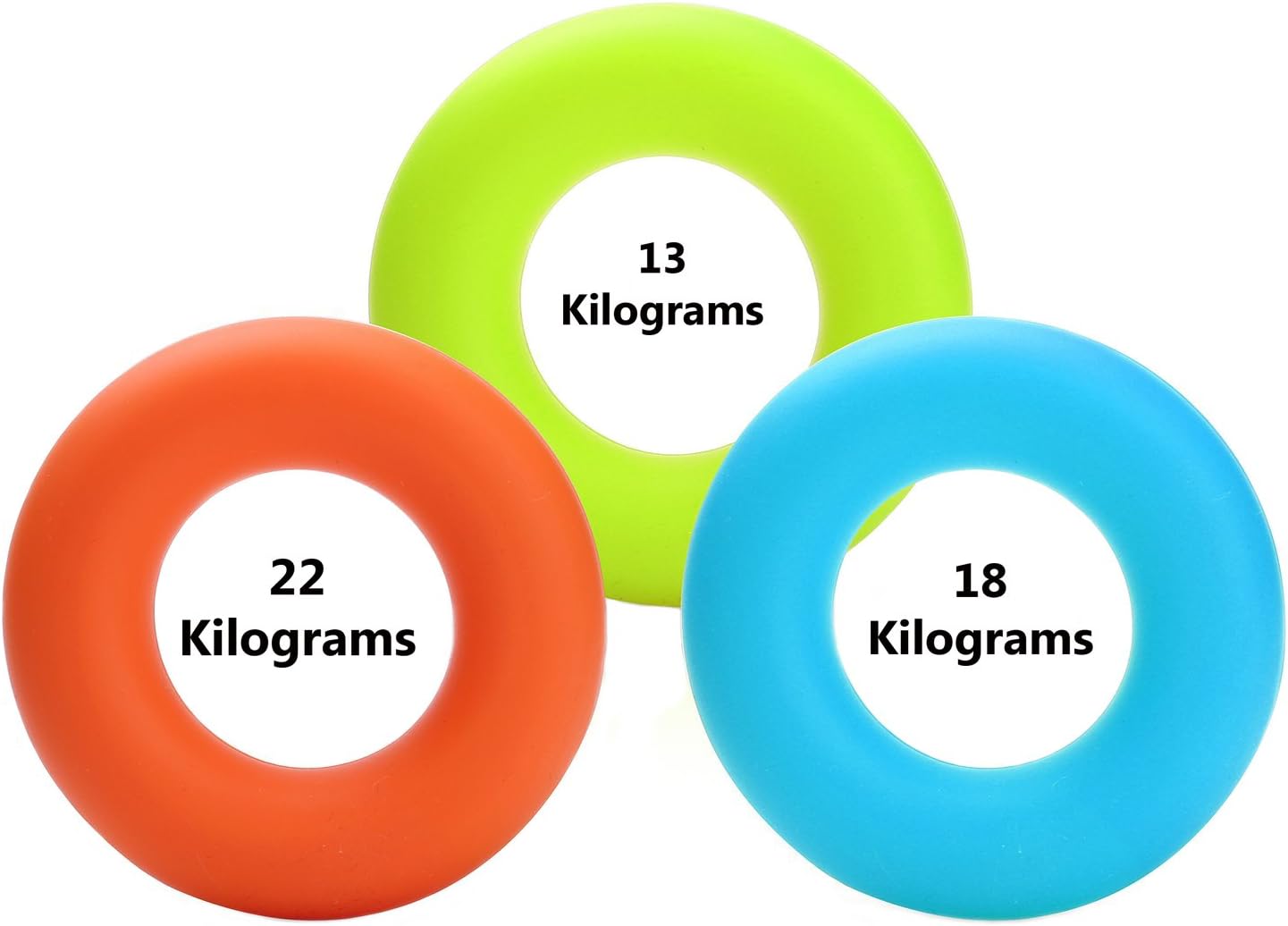 3 x Hand Forearm Trainer | Set of 3 Rings as an exercise Grip Trainer ...