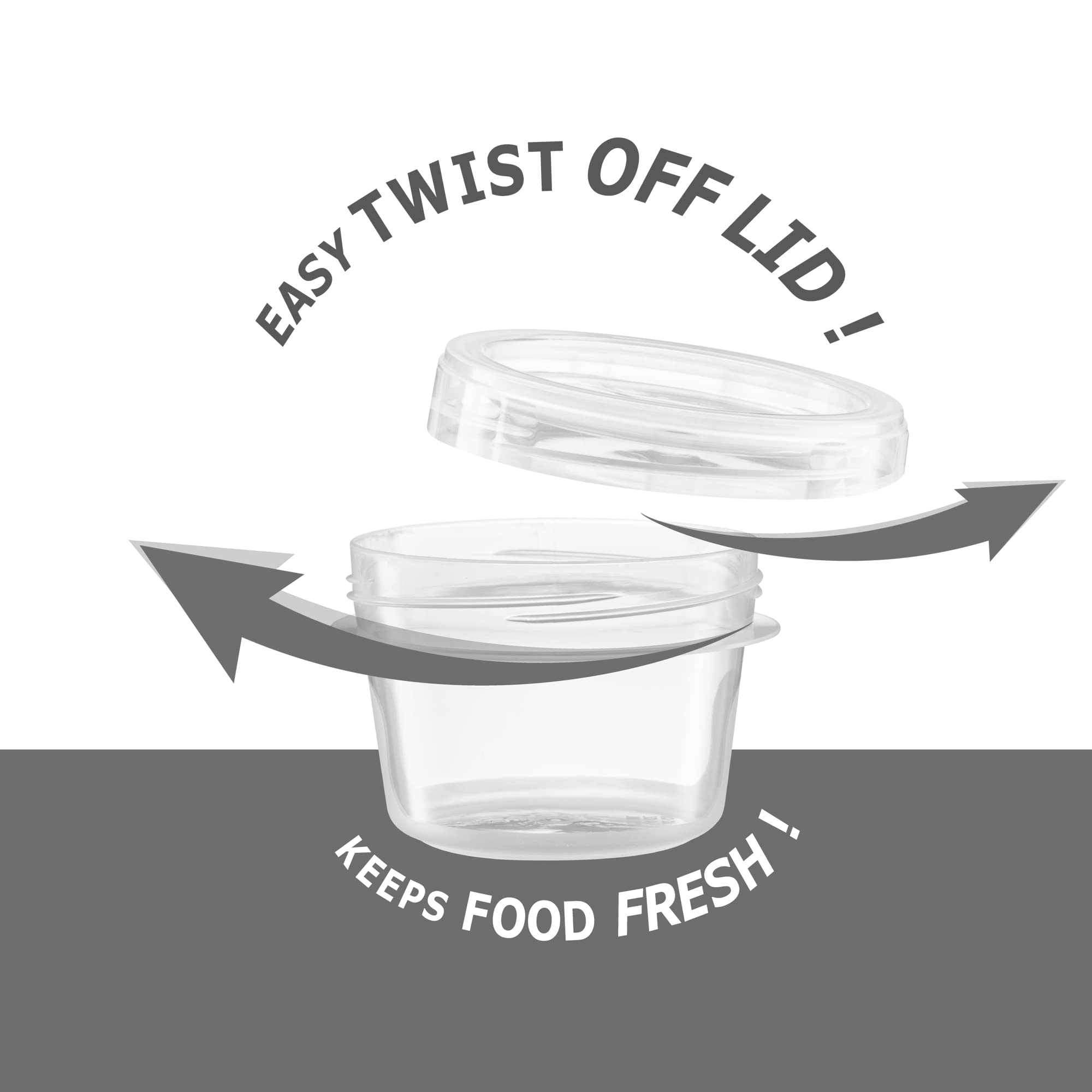 Mua (4 Ounce 10 Pack) Clear Twist cap Containers Clear with Screw on ...