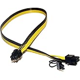 Amazon.com: GINTOOYUN 2-Pack PCIE 6 Pin Male to 8 Pin (6+2) Male GPU ...