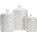 Amazon.com: American Atelier Bianca Bead 3-Piece Canister Set: Kitchen ...