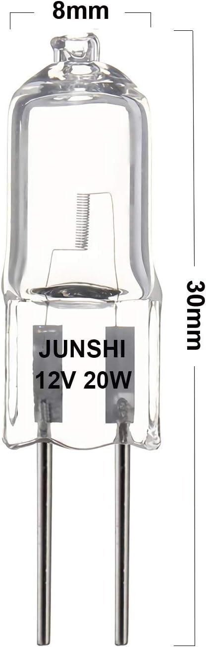 JUNSHI 10 x G4 12V 20W Halogen Light Bulbs Clear Capsule - BigaMart